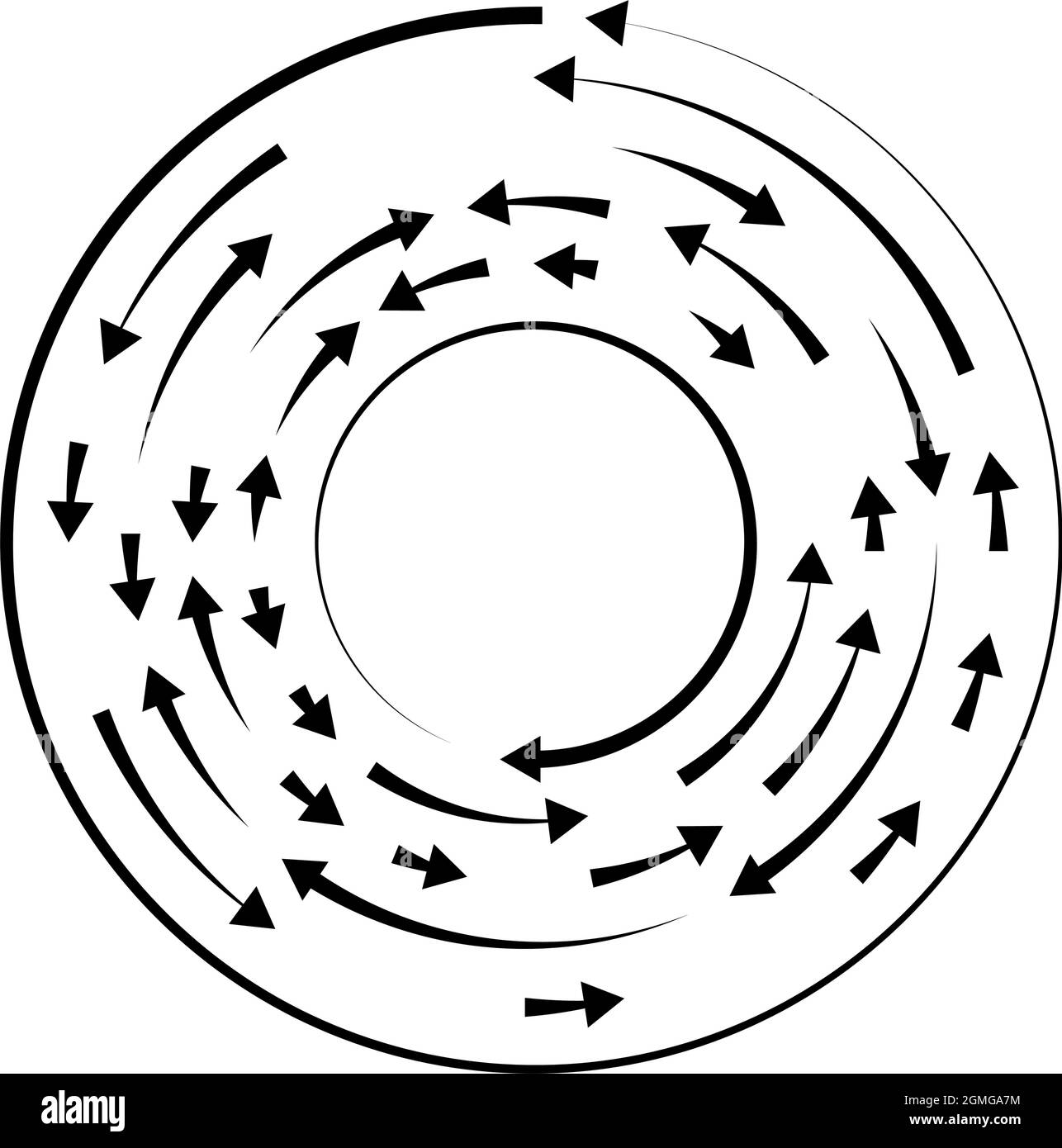 Circular, circle arrows in reverse, opposite direction - stock vector ...