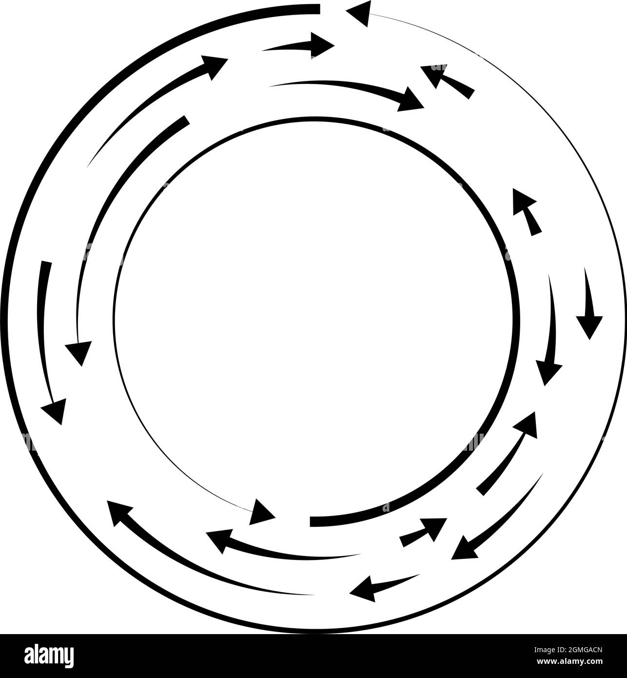 Circular, circle arrows in reverse, opposite direction - stock vector ...