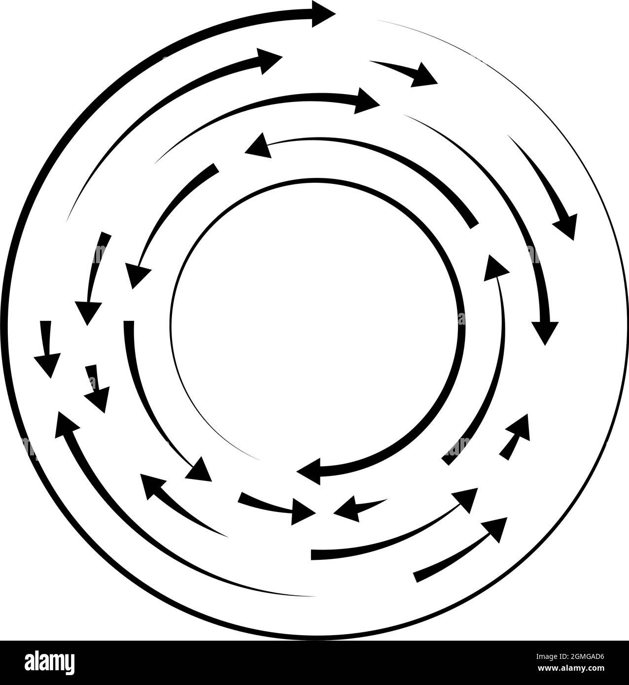 Circular, circle arrows in reverse, opposite direction - stock vector ...