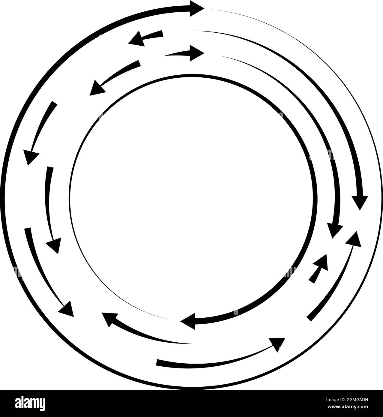 Circular, circle arrows in reverse, opposite direction - stock vector ...
