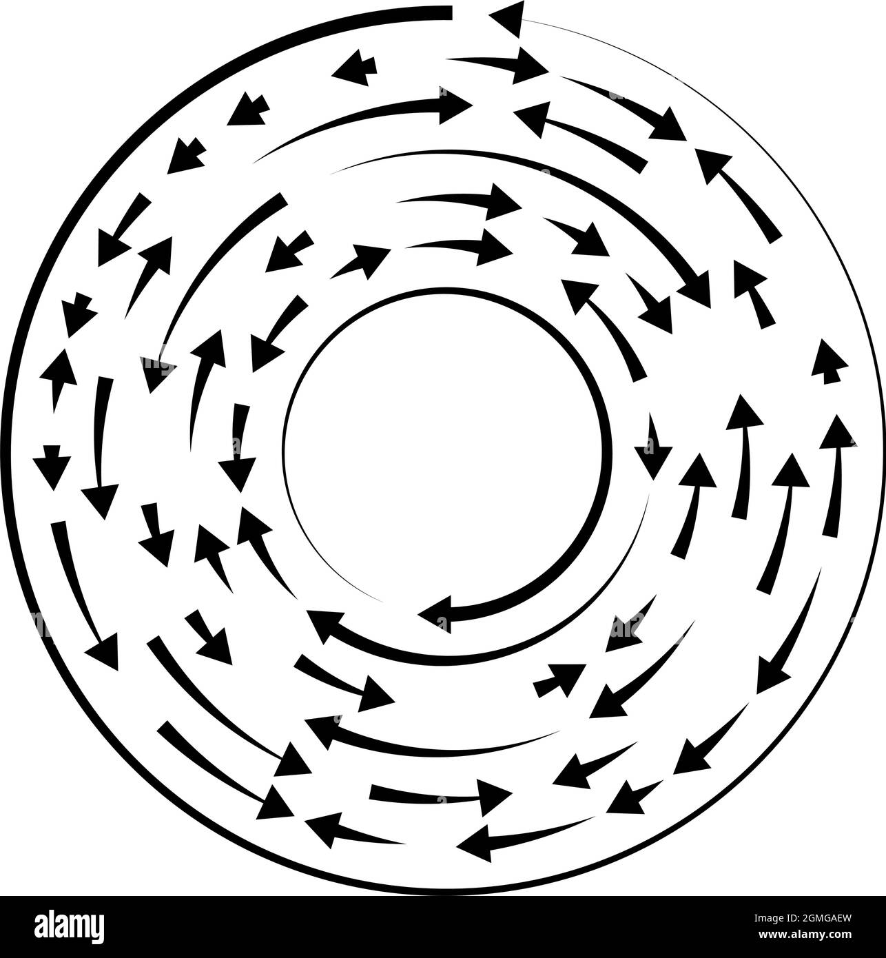 Circular, circle arrows in reverse, opposite direction - stock vector ...