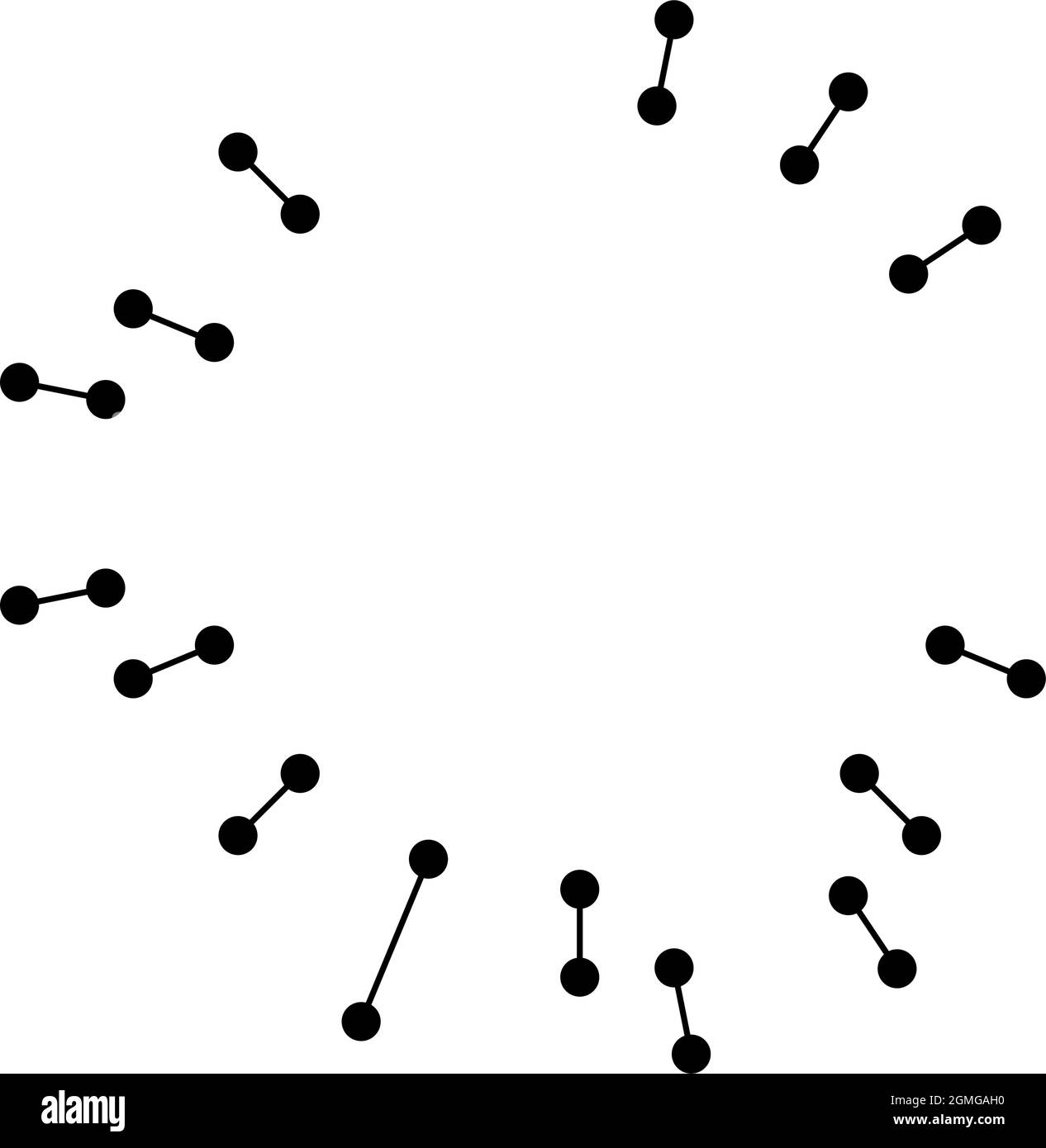 Radial, radiating lines with nodes, nodal points - stock vector ...