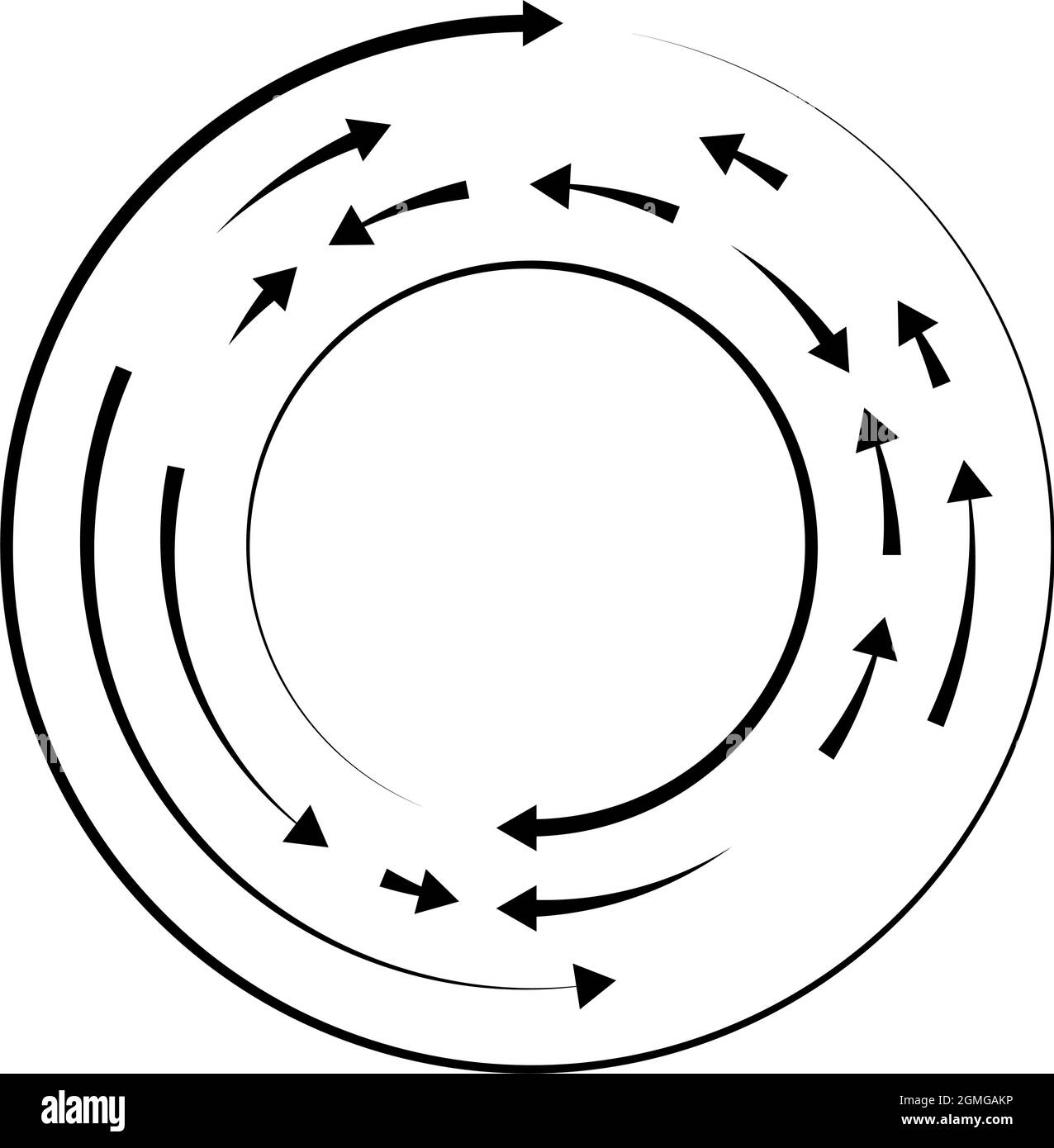 Circular, circle arrows in reverse, opposite direction - stock vector ...
