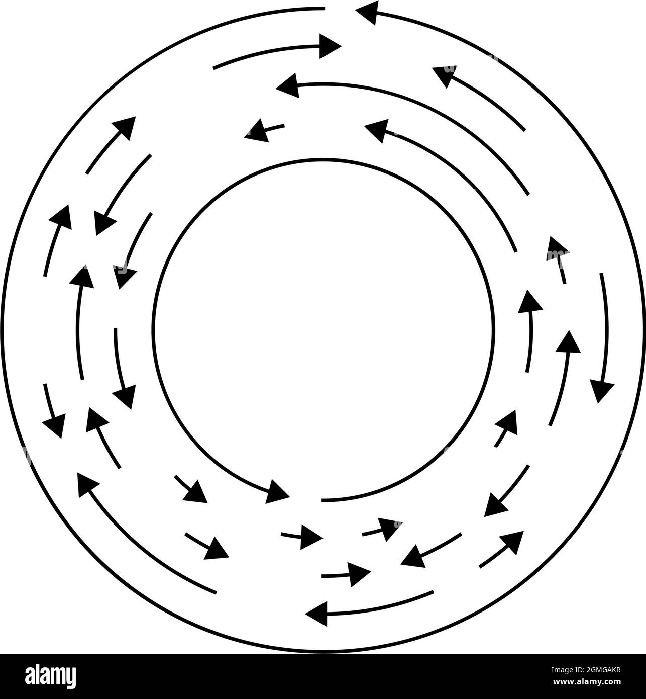 Circular, circle arrows in reverse, opposite direction - stock vector ...