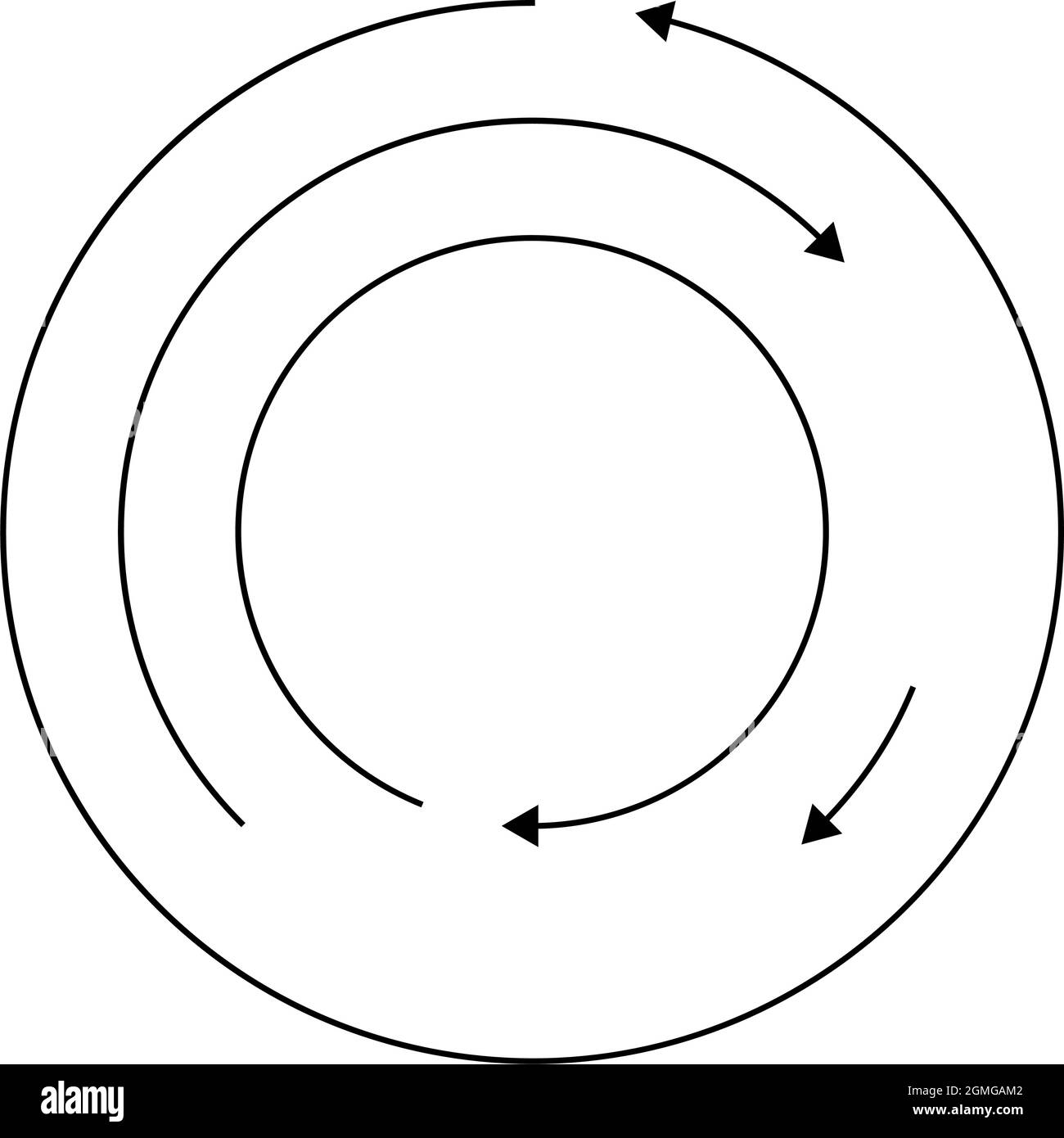 Circular, circle arrows in reverse, opposite direction - stock vector ...
