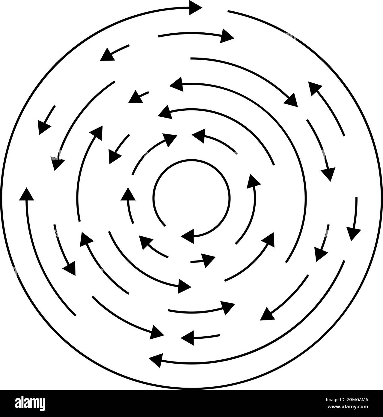 Circular, circle arrows in reverse, opposite direction - stock vector ...