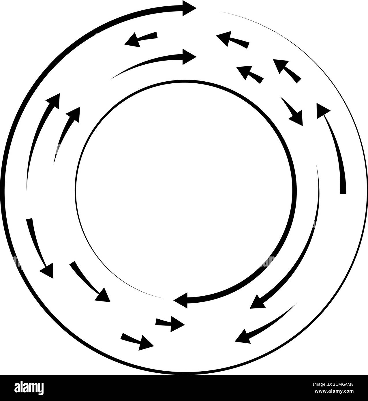 Circular, circle arrows in reverse, opposite direction - stock vector ...