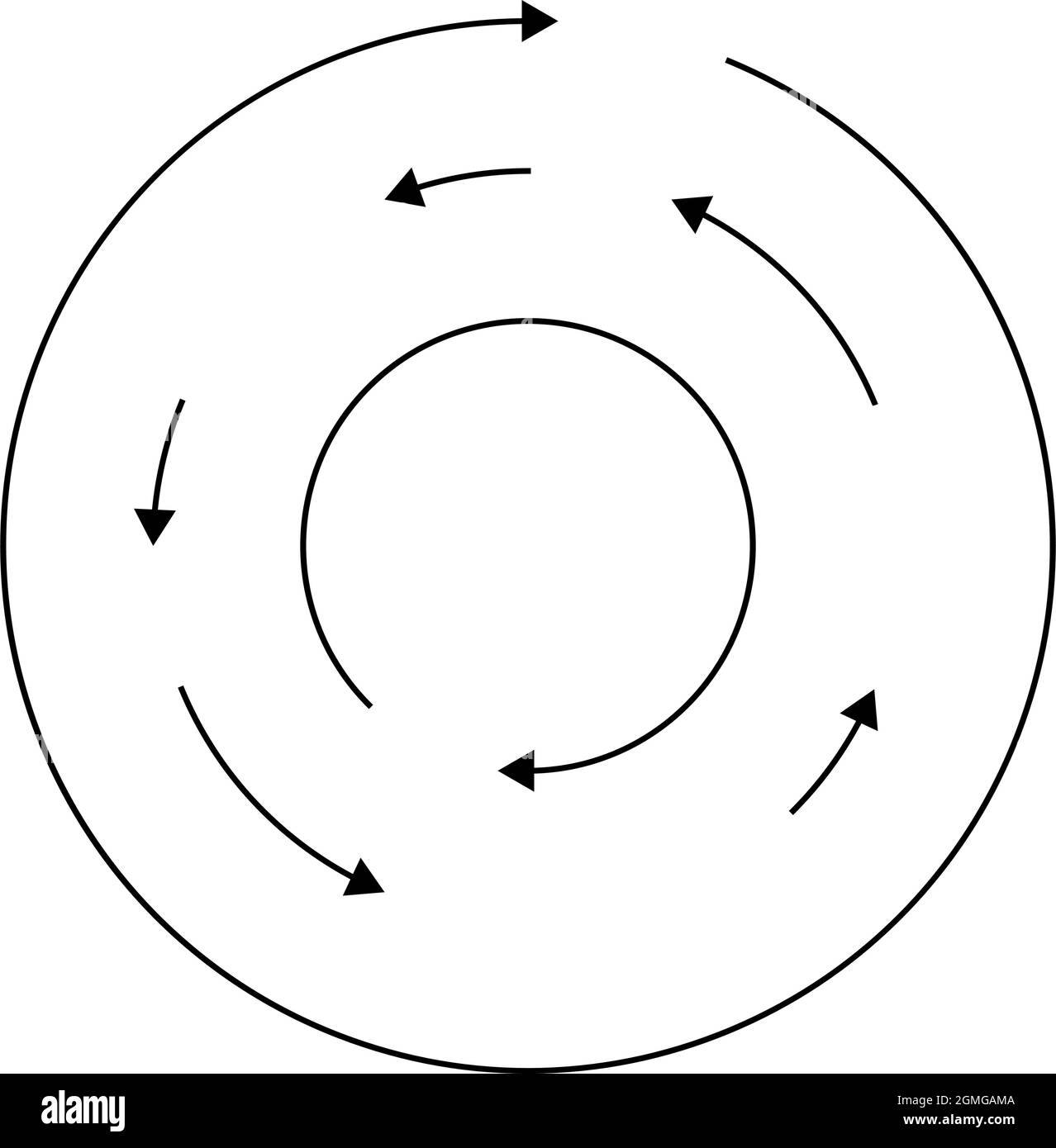 Circular, circle arrows in reverse, opposite direction - stock vector ...