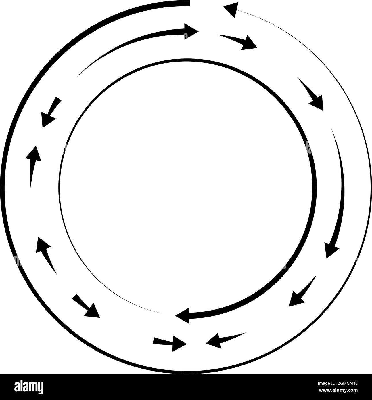 Circular, circle arrows in reverse, opposite direction - stock vector ...