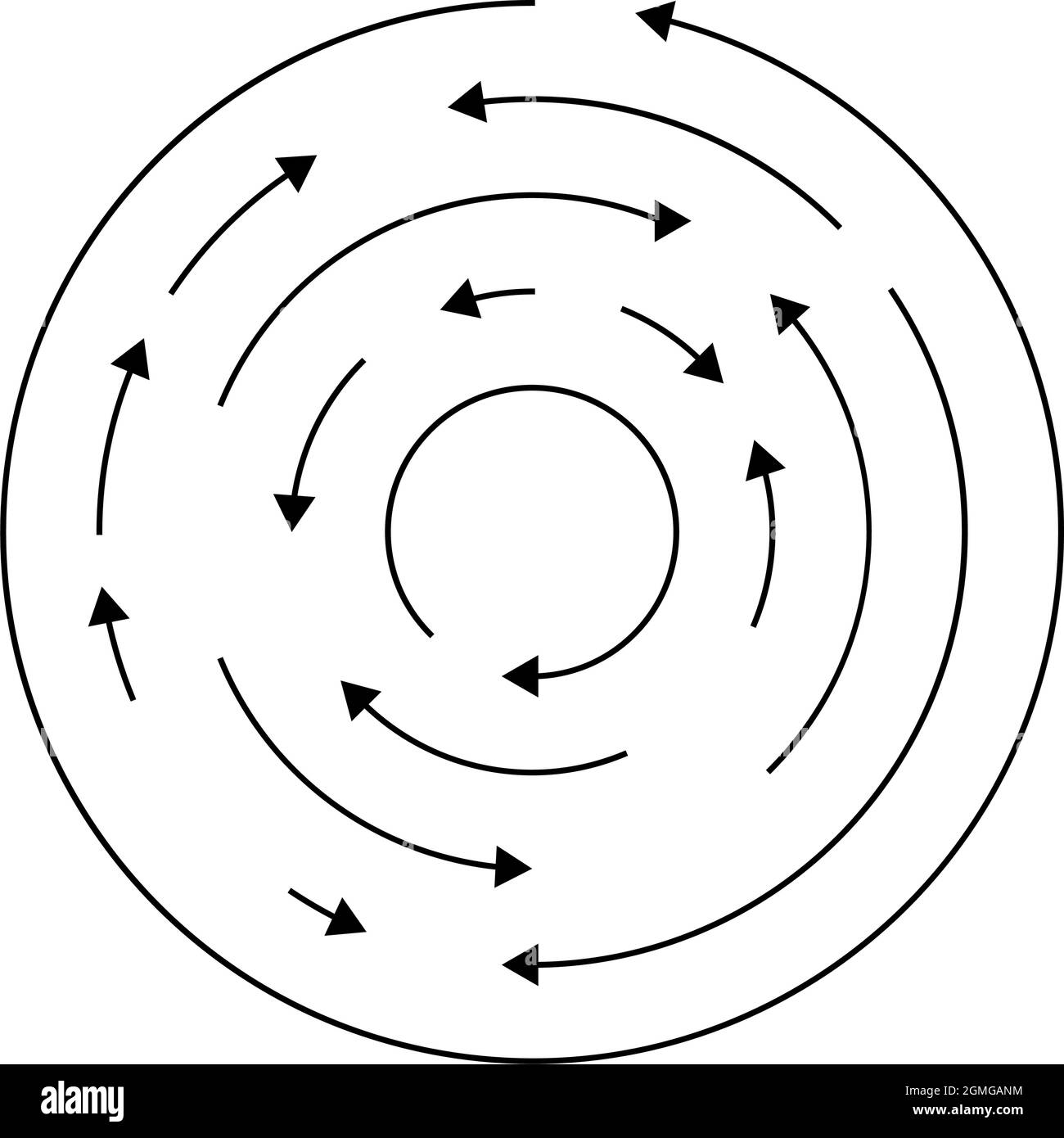 Circular, circle arrows in reverse, opposite direction - stock vector ...
