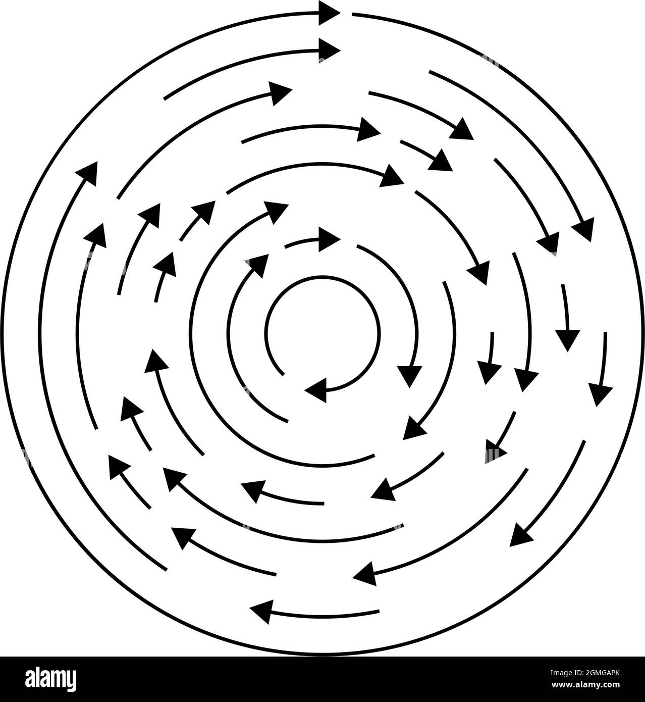 Segmented circle arrow circular arrow hi-res stock photography and ...