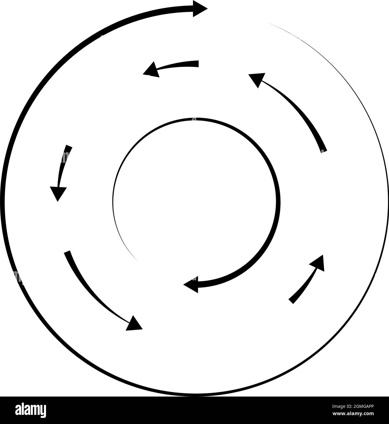 Circular, circle arrows in reverse, opposite direction - stock vector ...