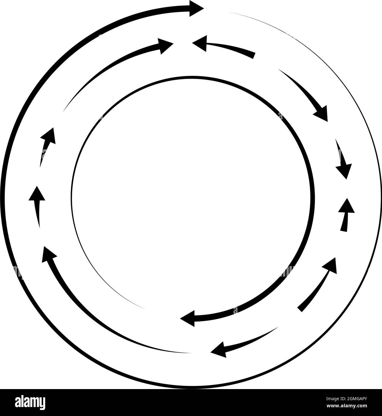Circular, circle arrows in reverse, opposite direction - stock vector ...