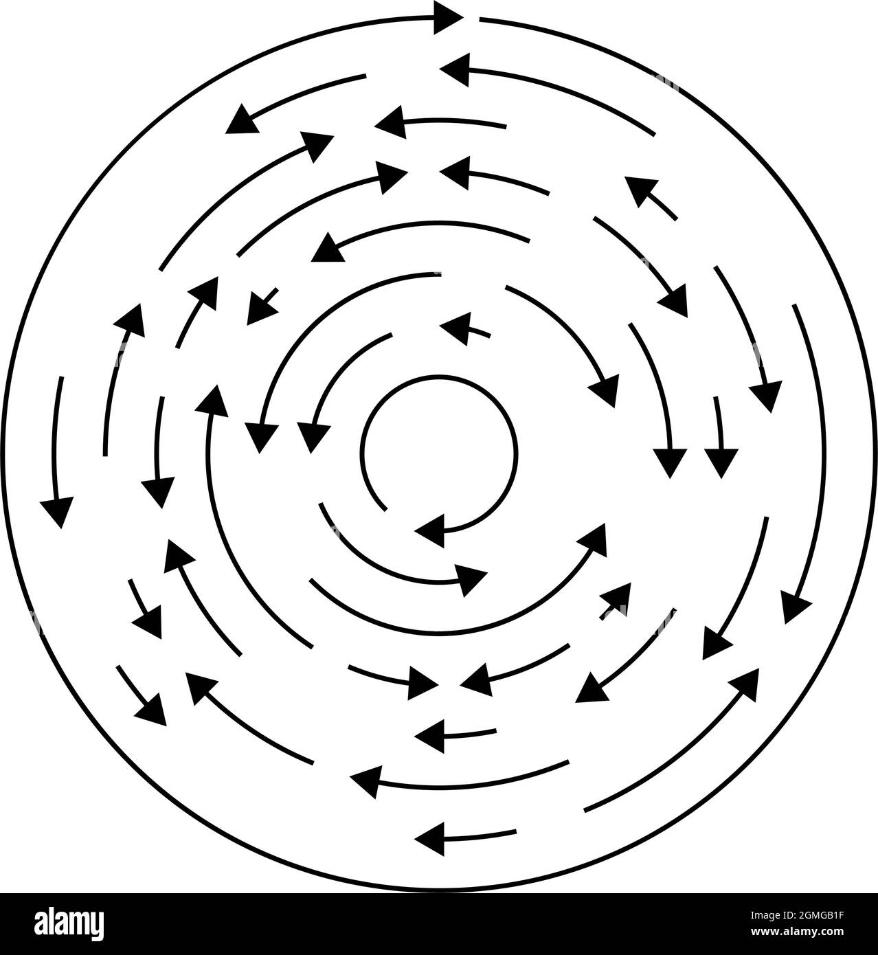 Circular, circle arrows in reverse, opposite direction - stock vector ...