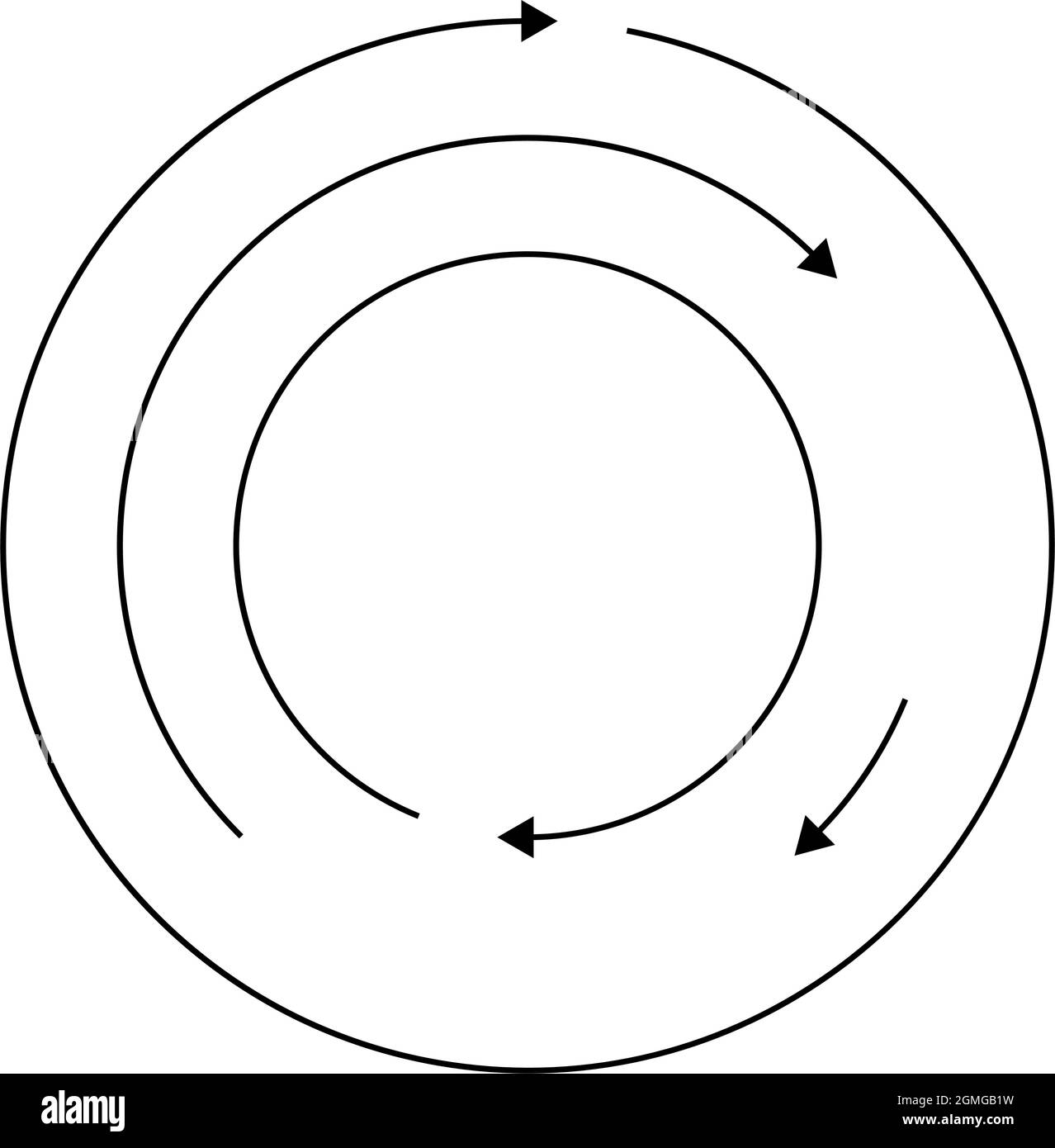 Segmented circle arrow circular arrow hi-res stock photography and ...