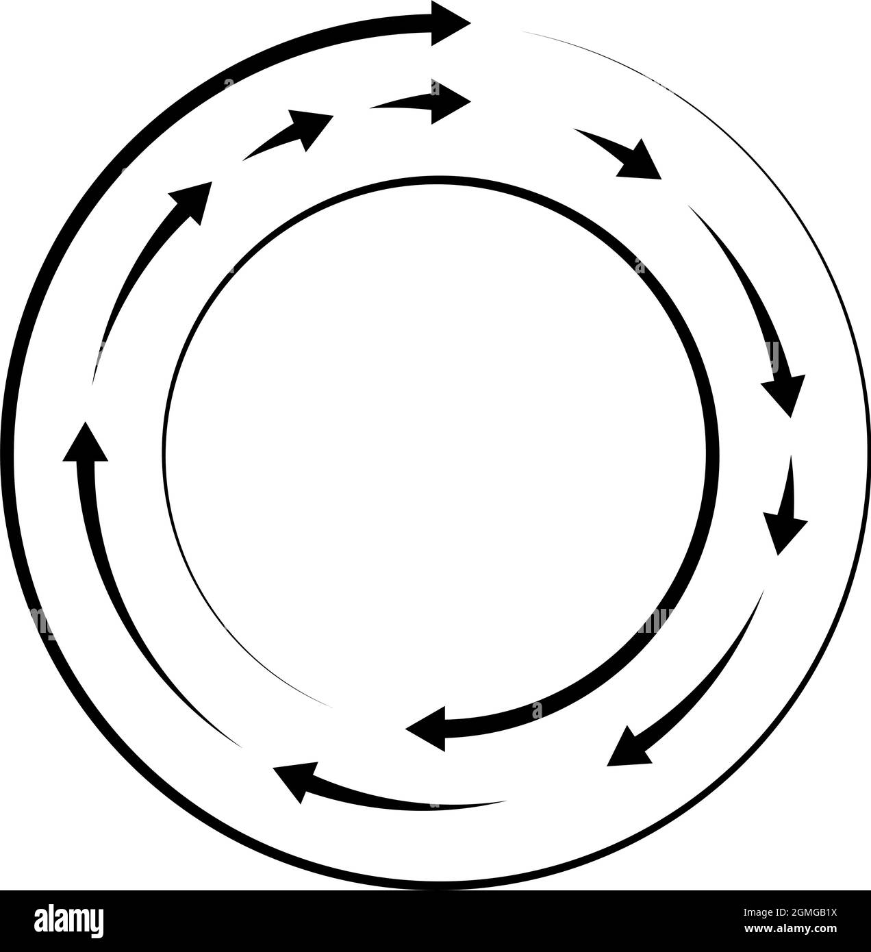 Segmented circle arrow circular arrow hi-res stock photography and ...