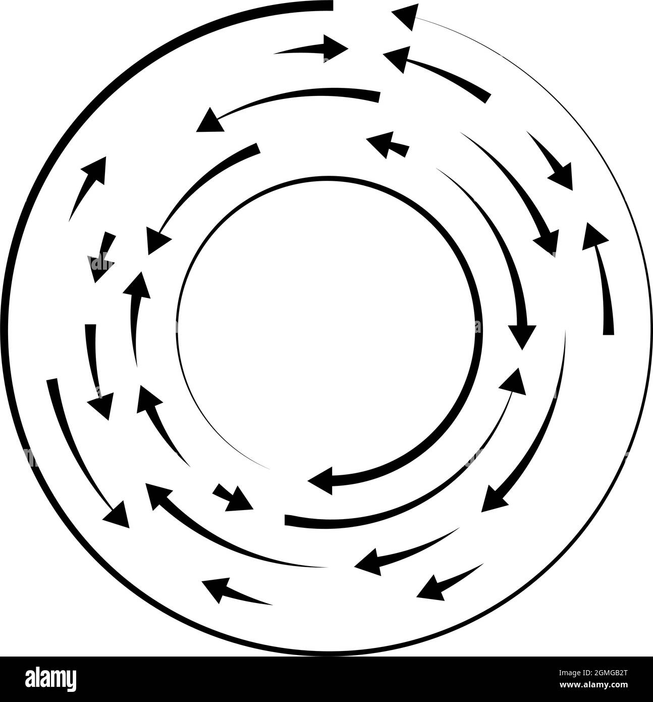 Circular, circle arrows in reverse, opposite direction - stock vector ...