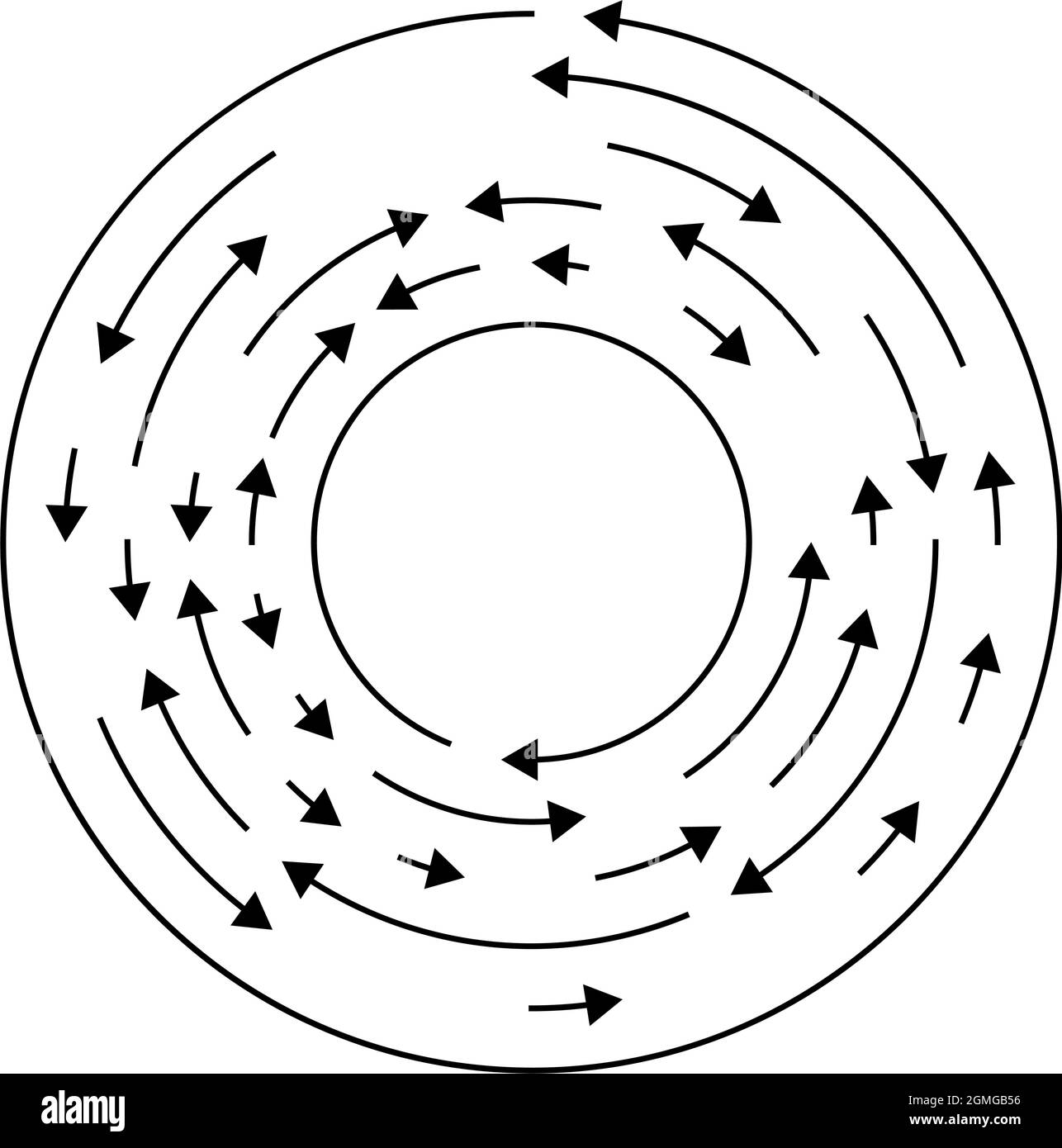 Circular, circle arrows in reverse, opposite direction - stock vector ...