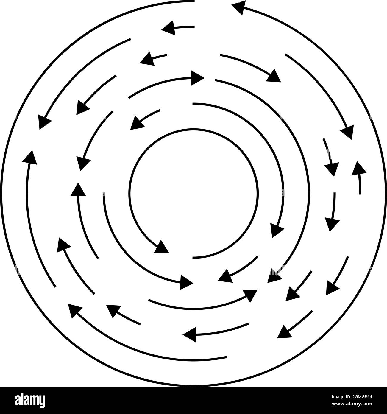 Circular, circle arrows in reverse, opposite direction - stock vector ...