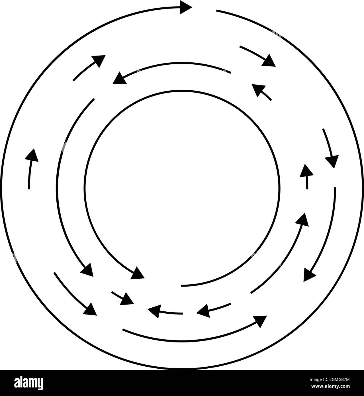 Circular, circle arrows in reverse, opposite direction - stock vector ...