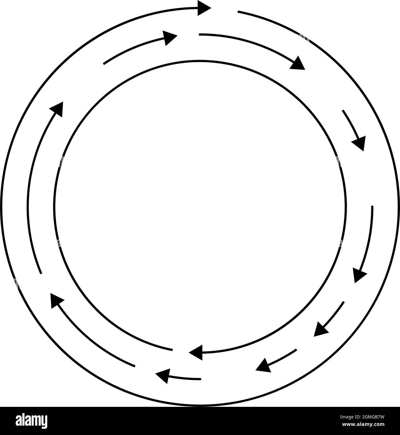 Segmented circle arrow circular arrow hi-res stock photography and ...