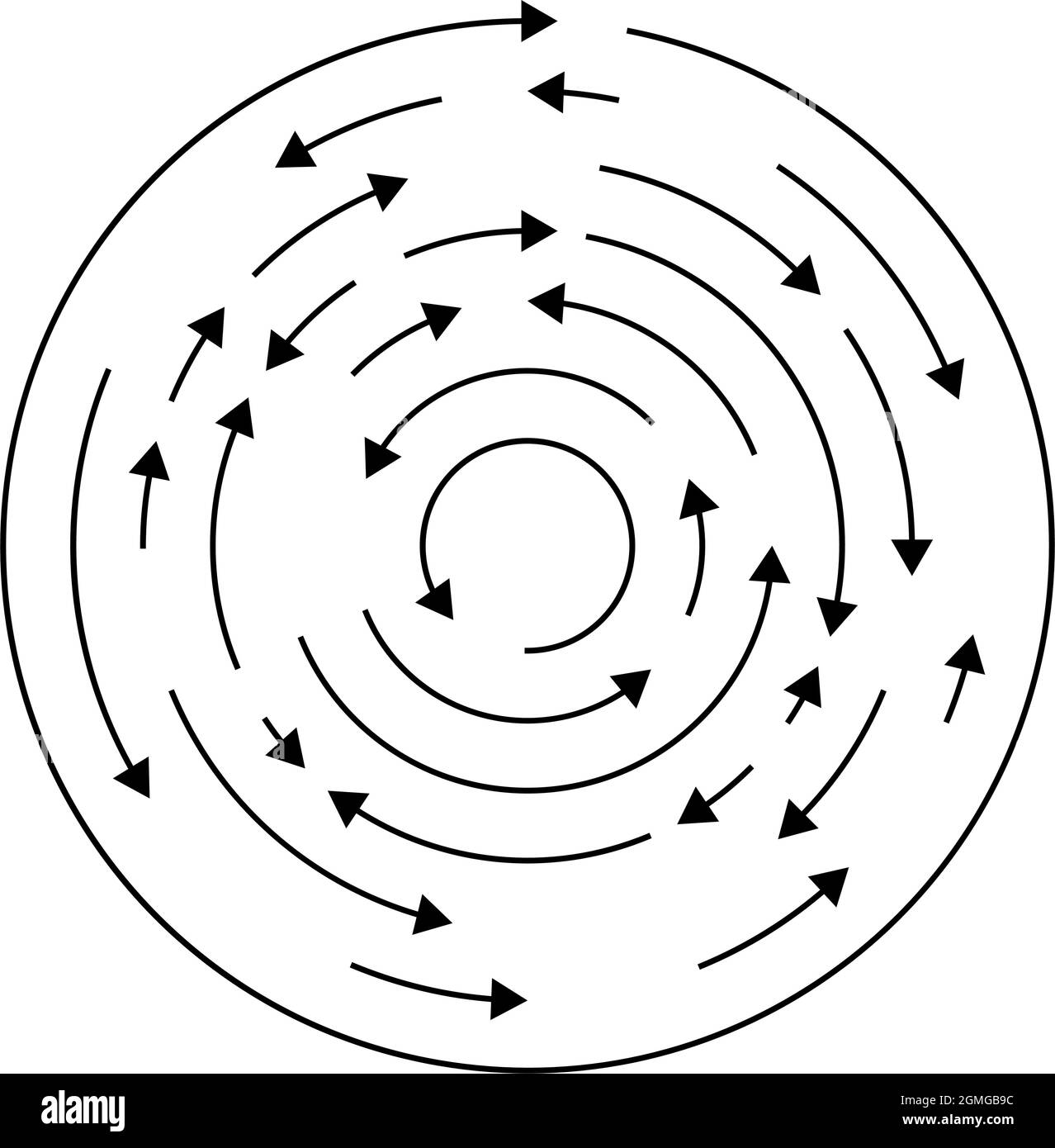 Circular, circle arrows in reverse, opposite direction - stock vector ...