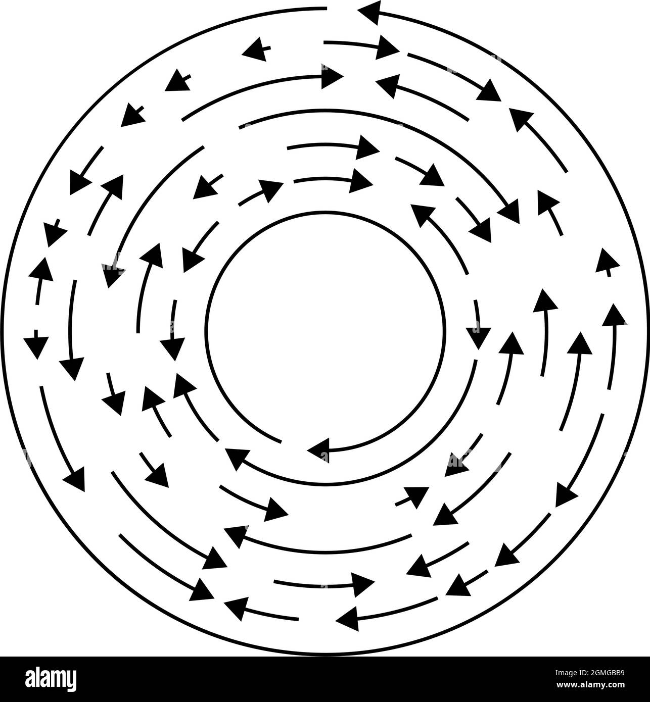 Circular, circle arrows in reverse, opposite direction - stock vector ...