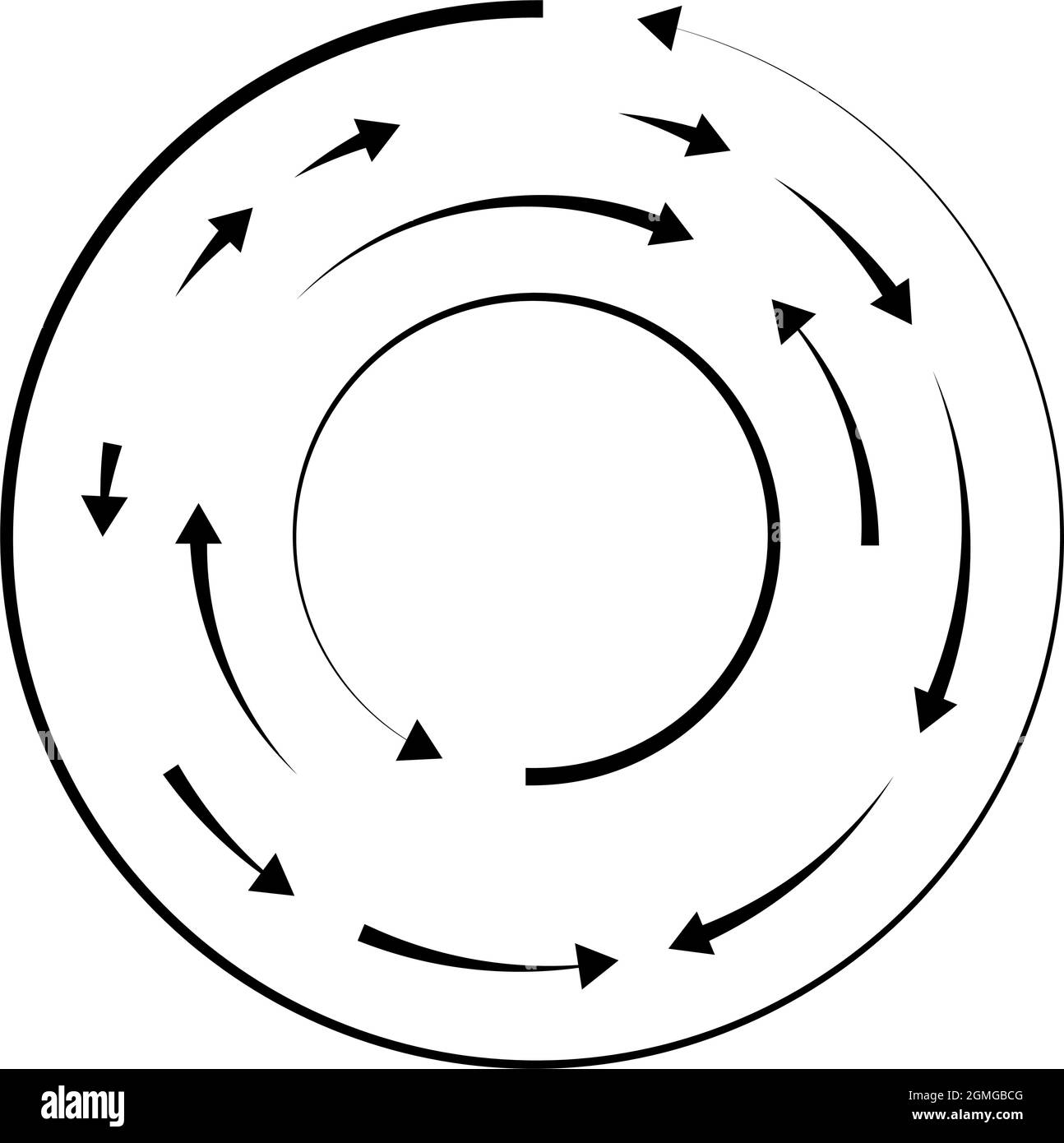 Circular, circle arrows in reverse, opposite direction - stock vector ...