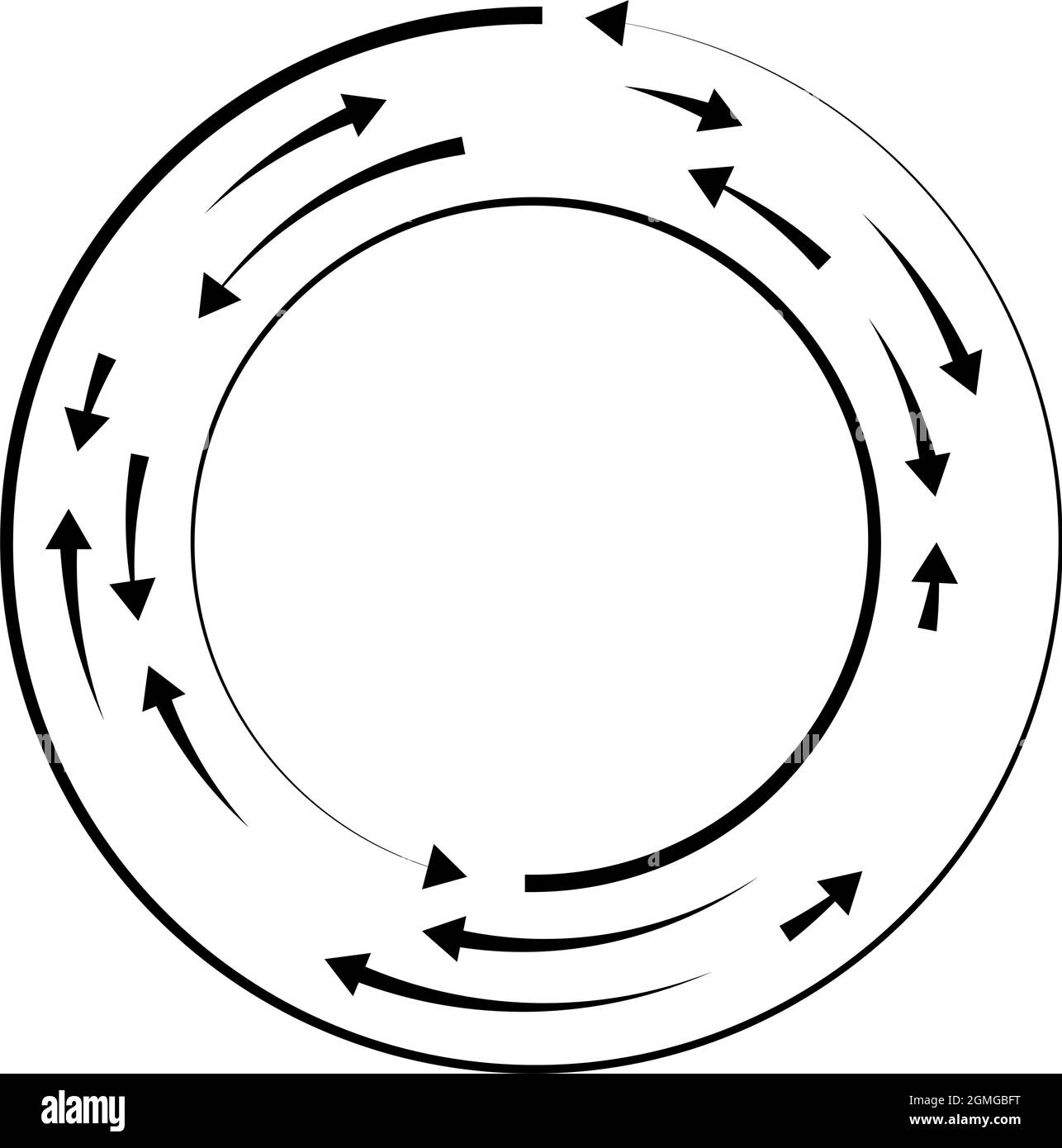 Circular, circle arrows in reverse, opposite direction - stock vector ...
