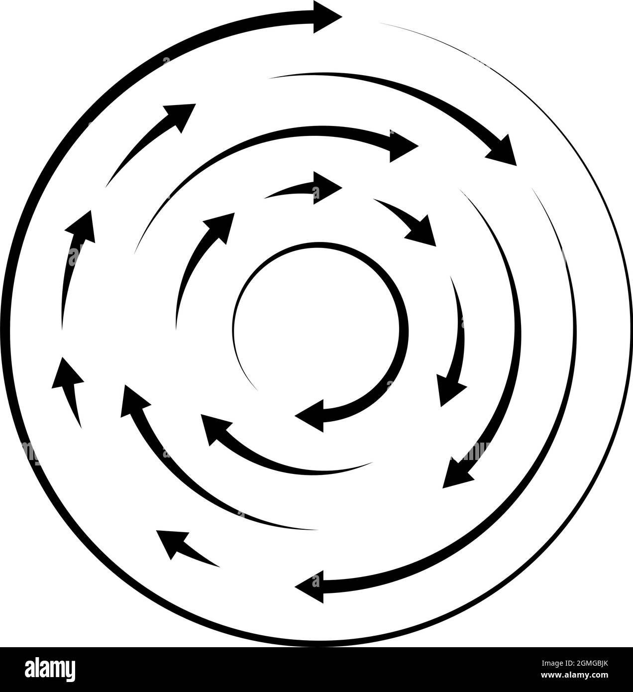 Circular, concentric segmented circles, rings. Abstract geometric ...