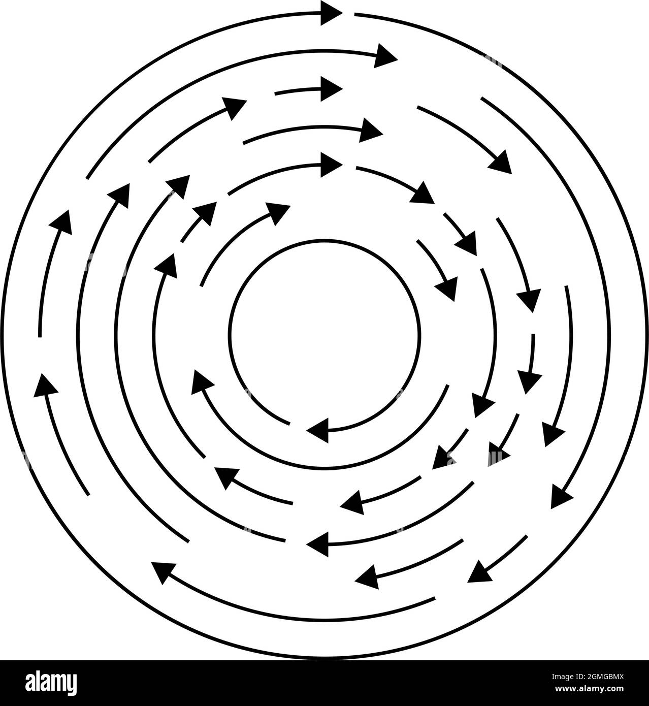 Segmented circle arrow circular arrow hi-res stock photography and ...