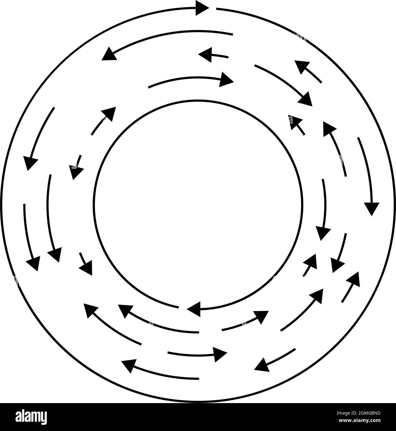 Circular, circle arrows in reverse, opposite direction - stock vector ...