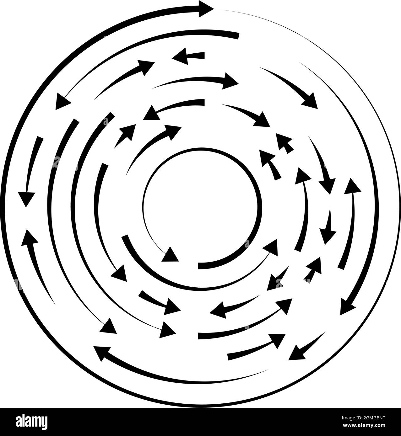 Circular, circle arrows in reverse, opposite direction - stock vector ...