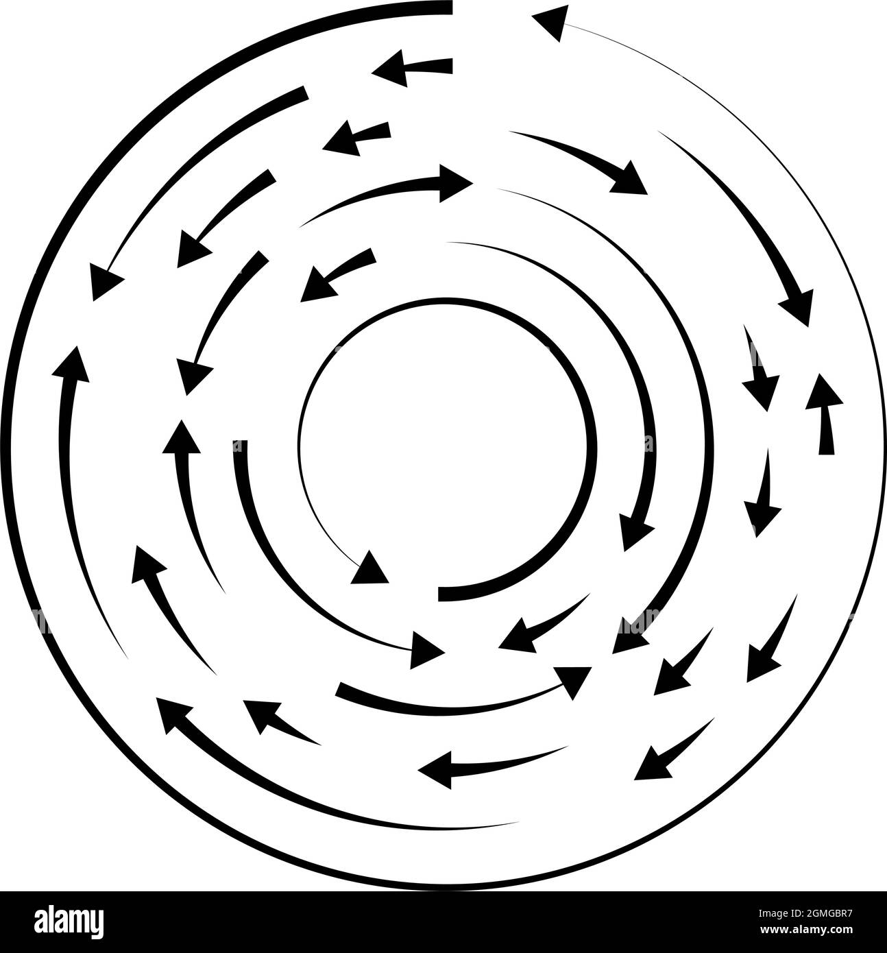 Circular, circle arrows in reverse, opposite direction - stock vector ...
