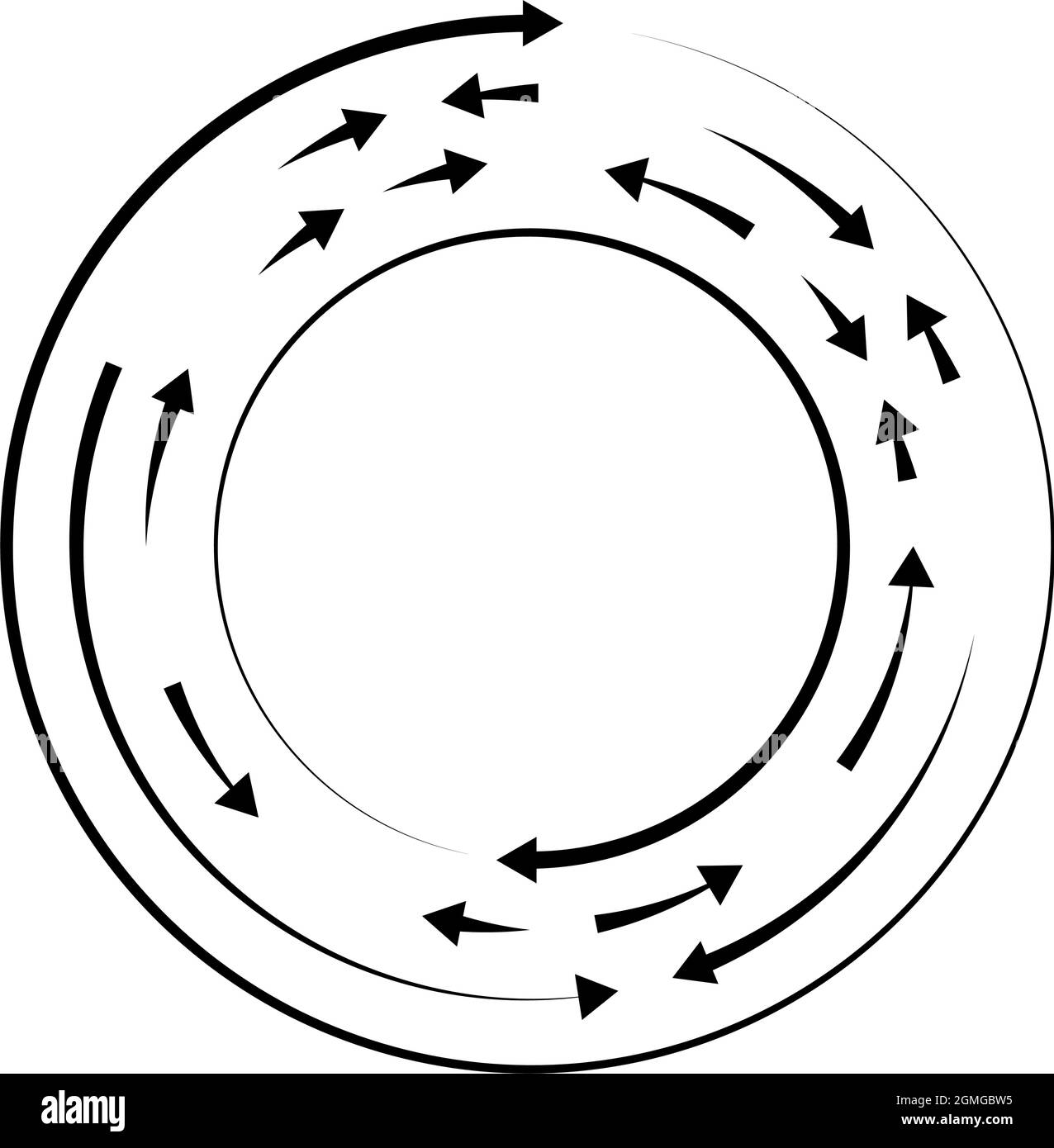 Circular, circle arrows in reverse, opposite direction - stock vector ...