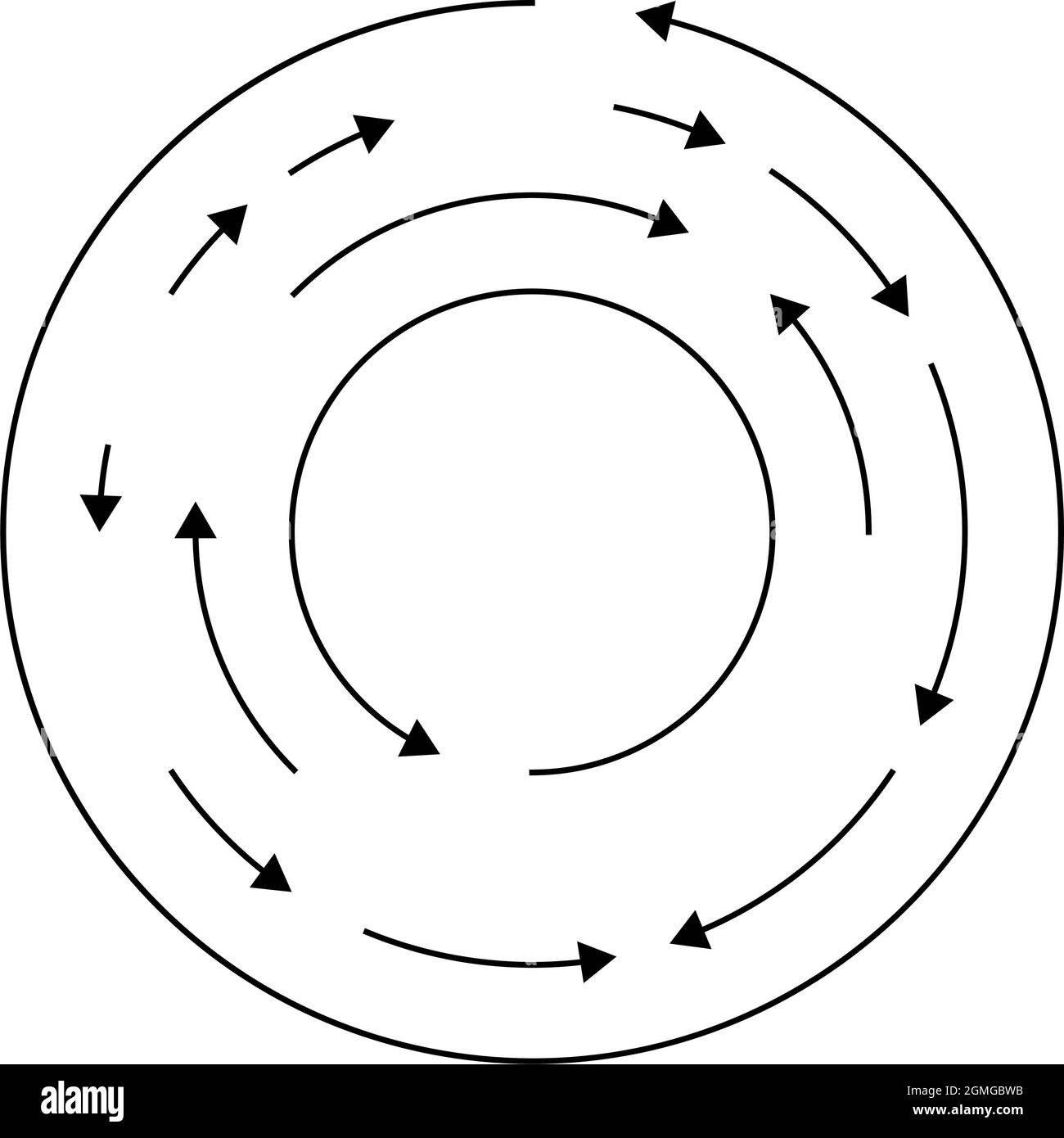 Circular, circle arrows in reverse, opposite direction - stock vector ...