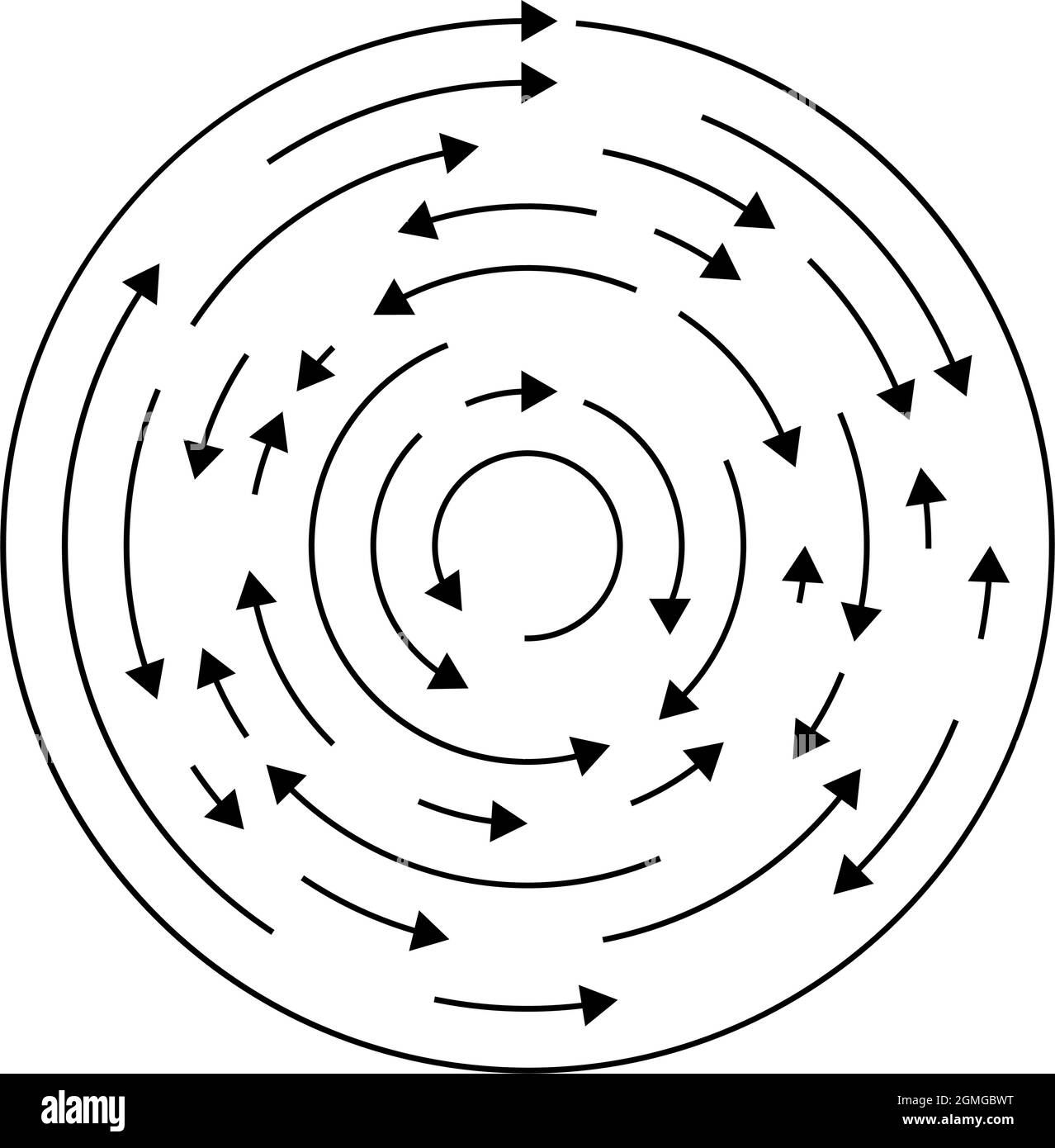 Circular, circle arrows in reverse, opposite direction - stock vector ...