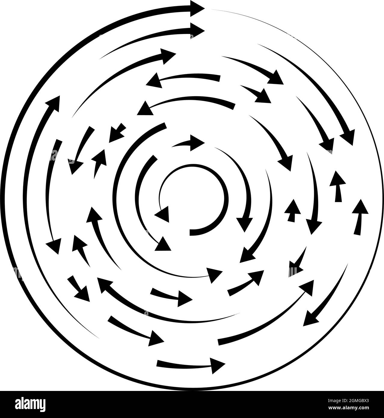 Circular, circle arrows in reverse, opposite direction - stock vector ...