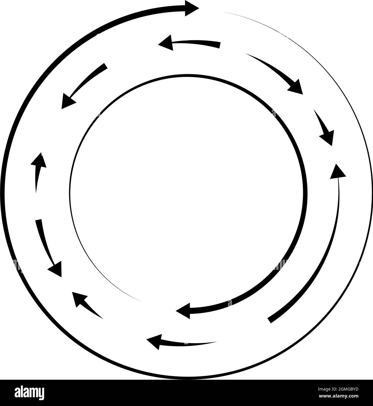 Circular, circle arrows in reverse, opposite direction - stock vector ...