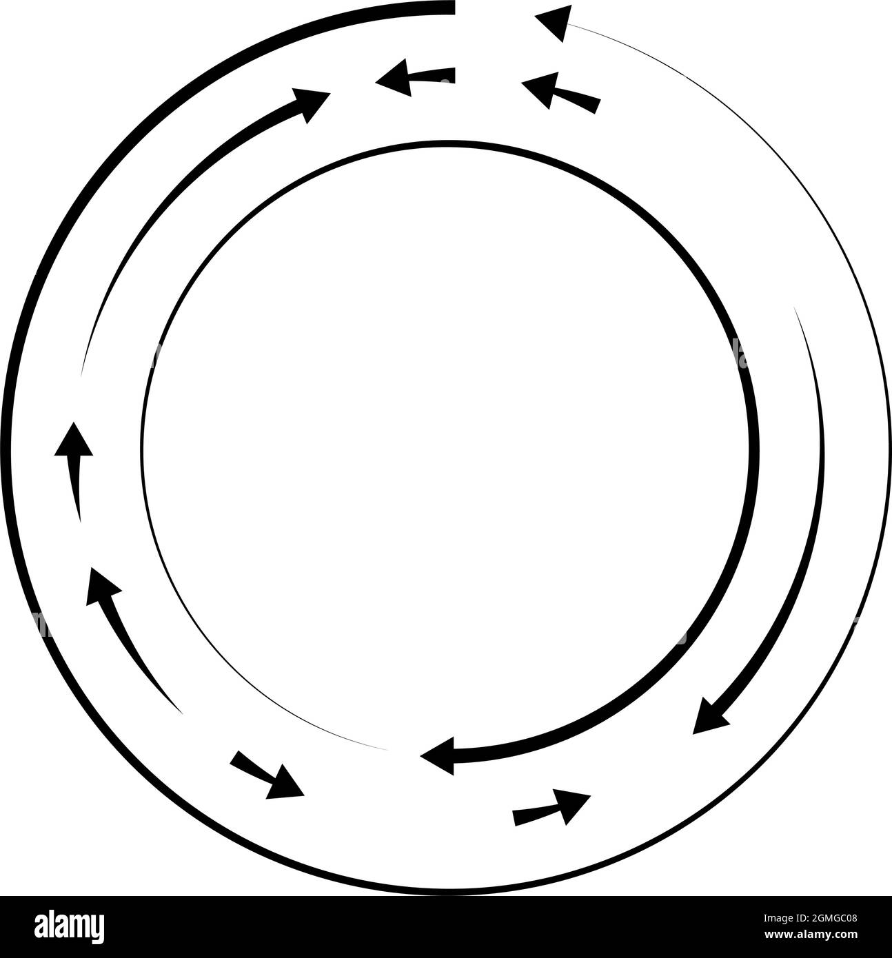 Circular, circle arrows in reverse, opposite direction - stock vector ...