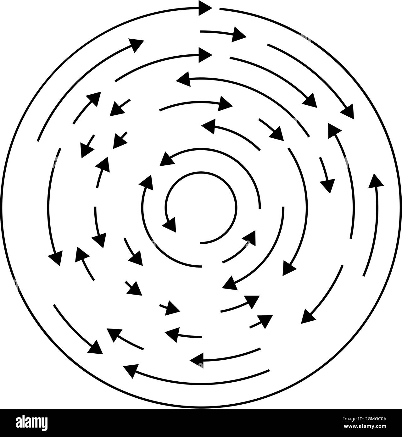 Circular, circle arrows in reverse, opposite direction - stock vector ...