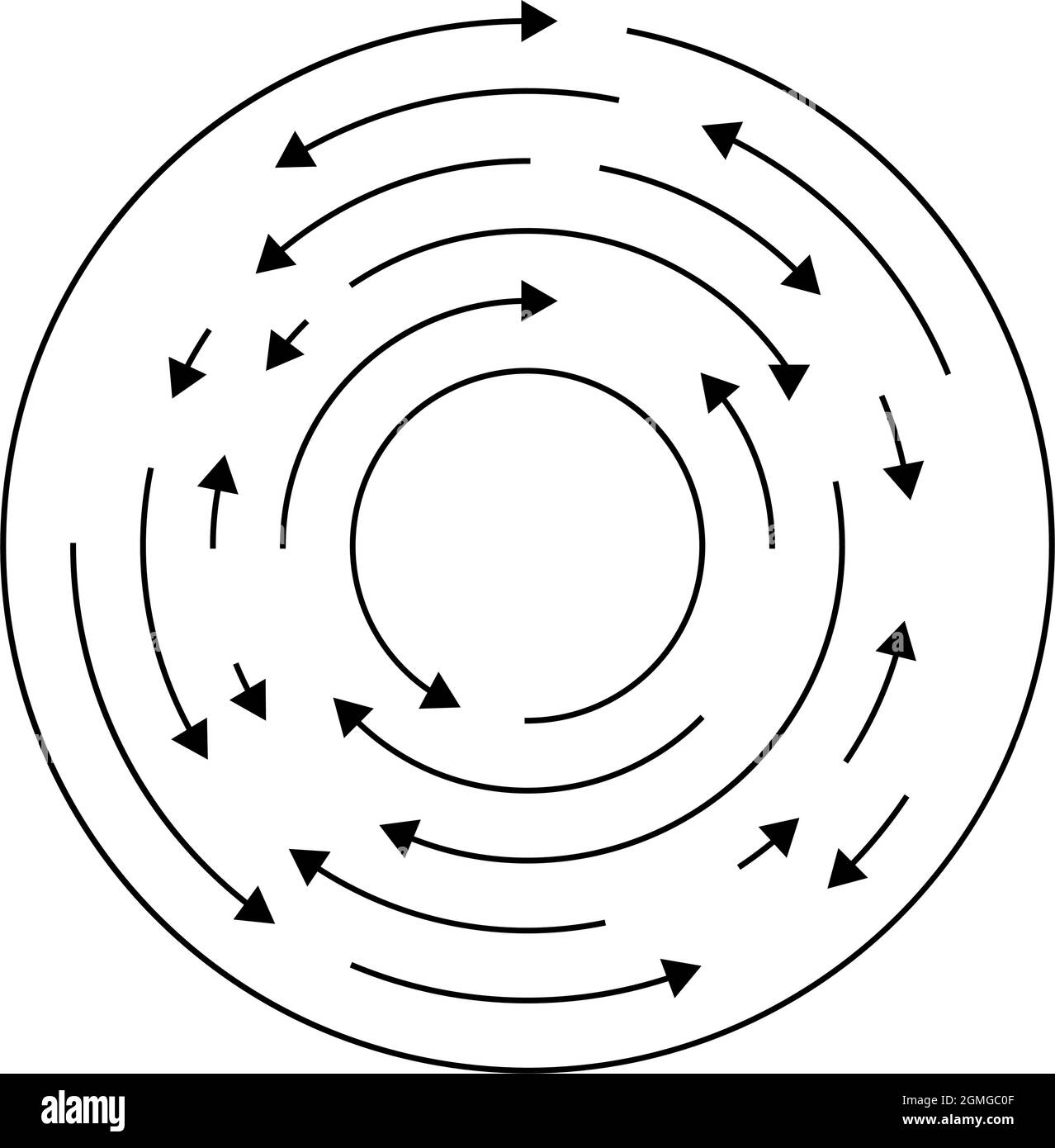 Circular, circle arrows in reverse, opposite direction - stock vector ...
