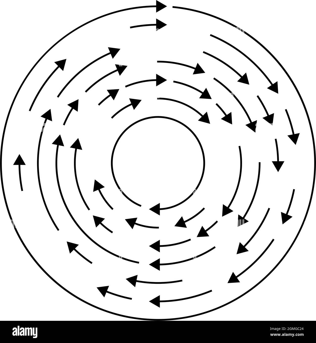 Circular, concentric segmented circles, rings. Abstract geometric ...