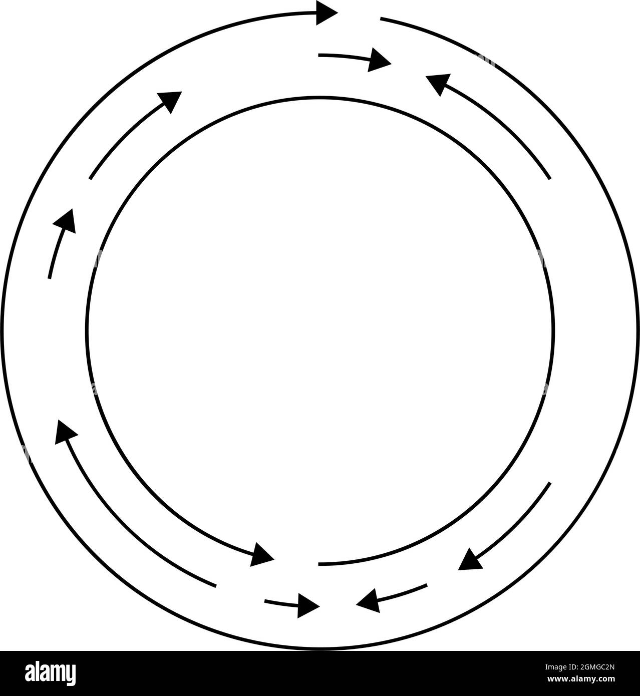 Circular, circle arrows in reverse, opposite direction - stock vector ...