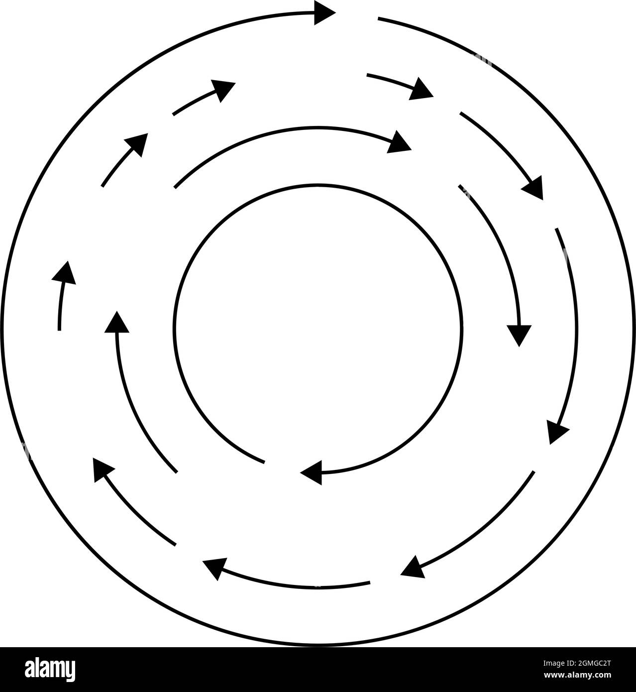 Circular, concentric segmented circles, rings. Abstract geometric ...
