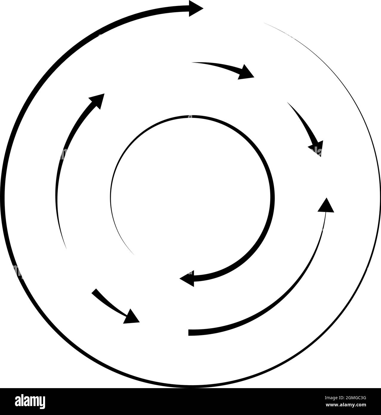Circular, circle arrows in reverse, opposite direction - stock vector ...