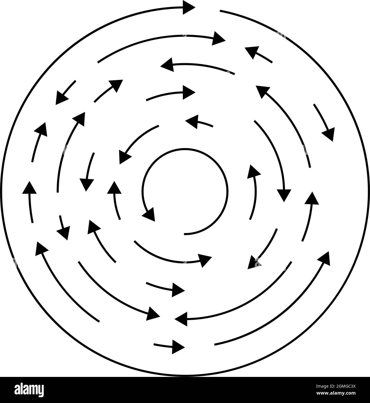 Circular, circle arrows in reverse, opposite direction - stock vector ...