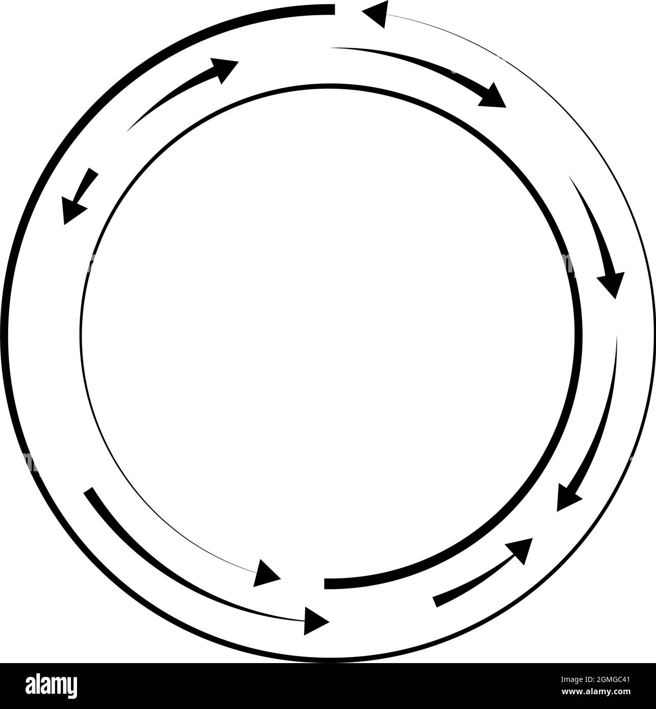Circular, circle arrows in reverse, opposite direction - stock vector ...