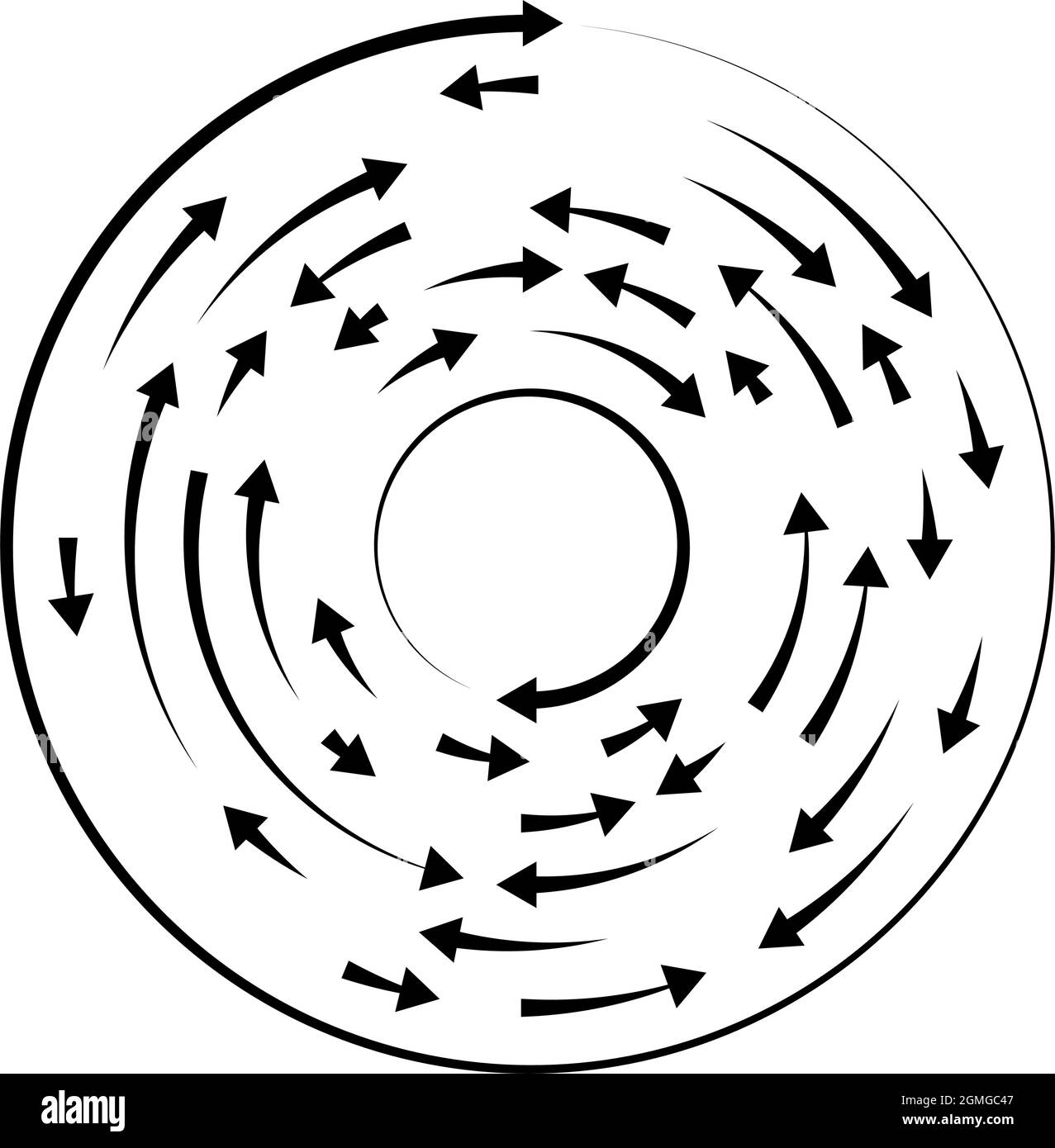Circular, circle arrows in reverse, opposite direction - stock vector ...