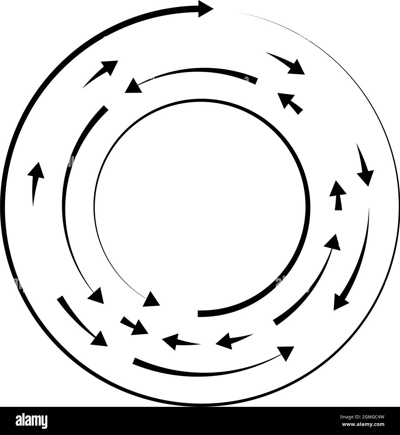 Circular, circle arrows in reverse, opposite direction - stock vector ...